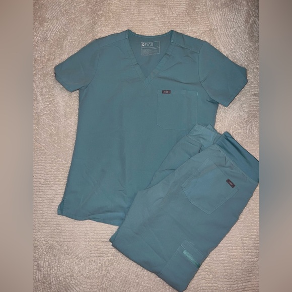 Figs | Other | Womens Light Blue Figs Scrub Set | Poshmark